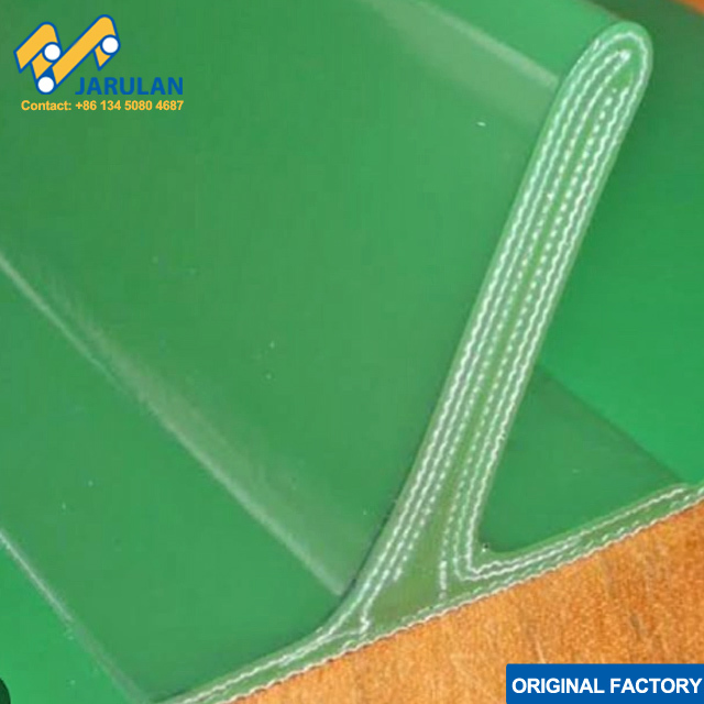 Strong Strength Fabric Reinforced PVC Cleats Green Color For Conveyor ...